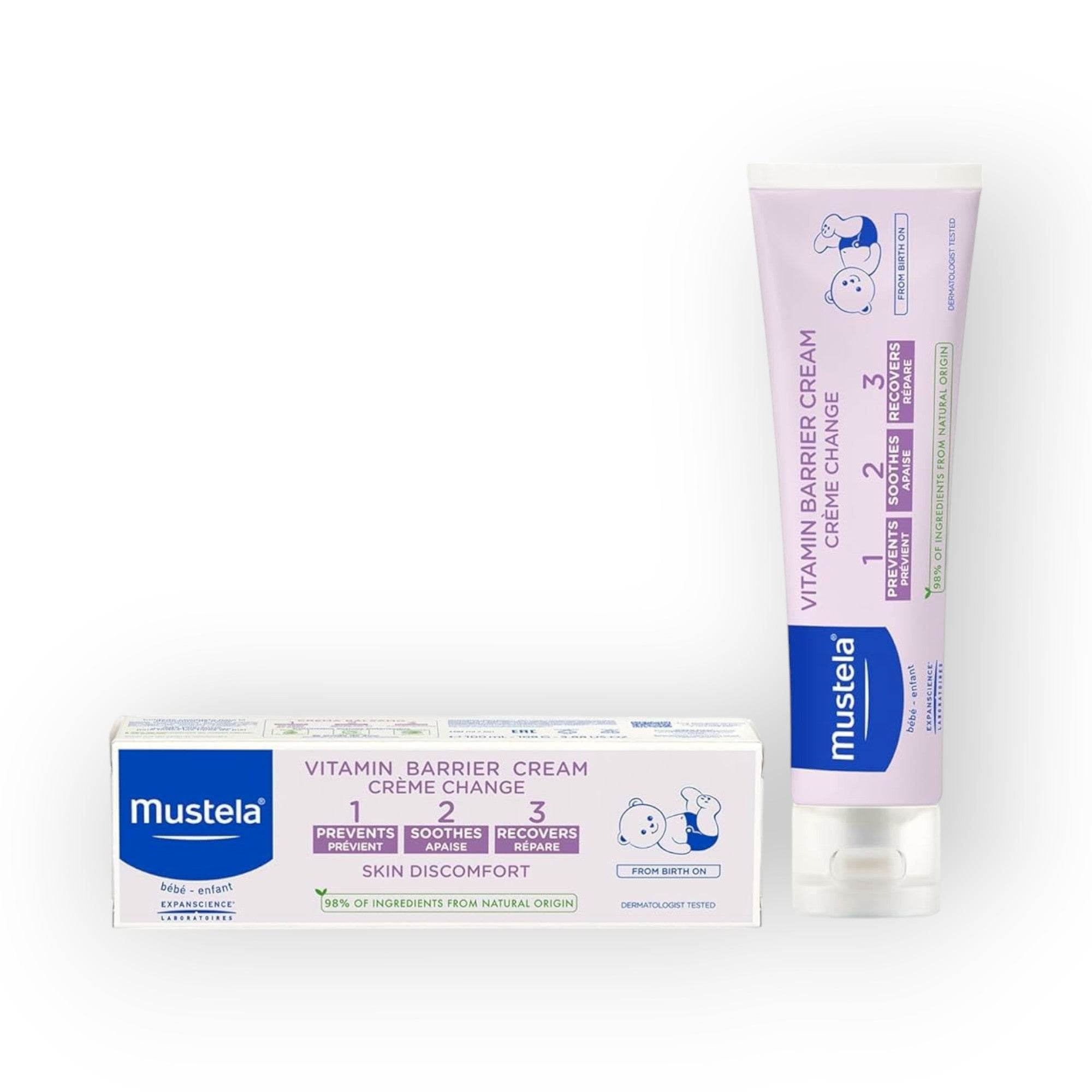 Mustela Vitamin Barrier Diaper Rash Cream, 50ml – Babyamore