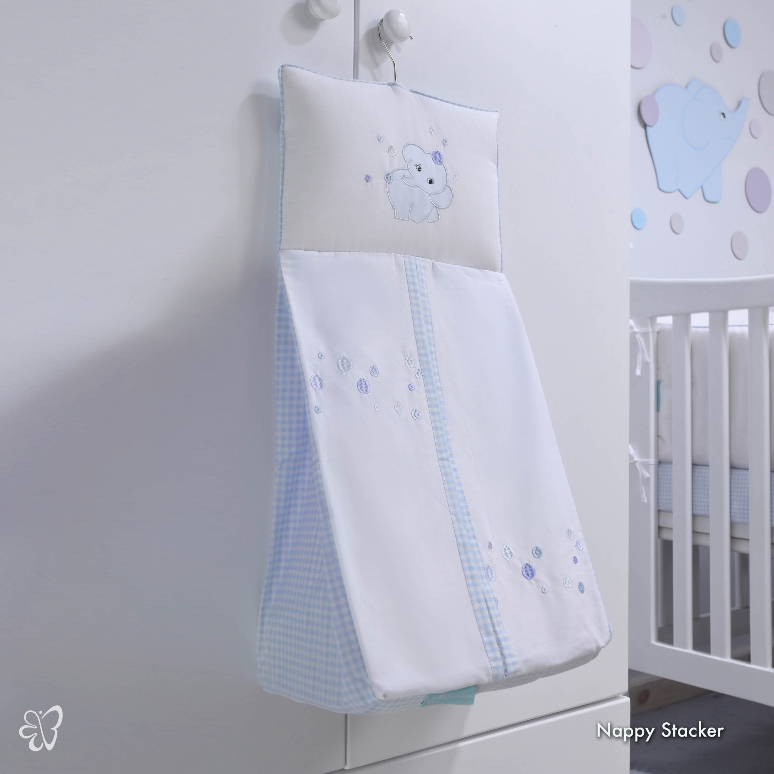 Blooms and Butterflies Jumbo Babies Blue Nappy stacker – BabyAmore