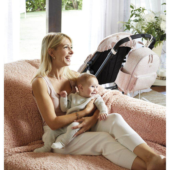 Pasito a Pasito Flower Mellow Pink Backpack Diaper Changing Bag – BabyAmore