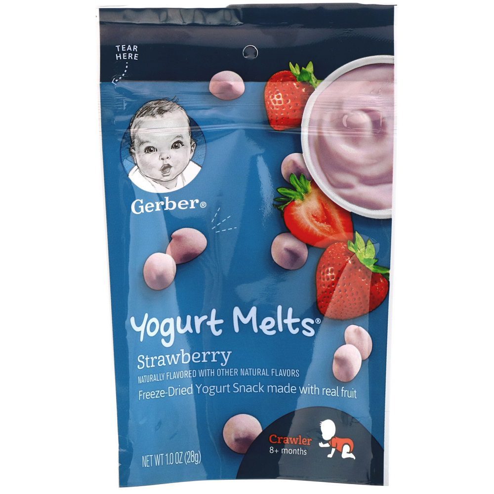 Gerber Yogurt Melts, 8+ Months, Strawberry - 28g – Babyamore