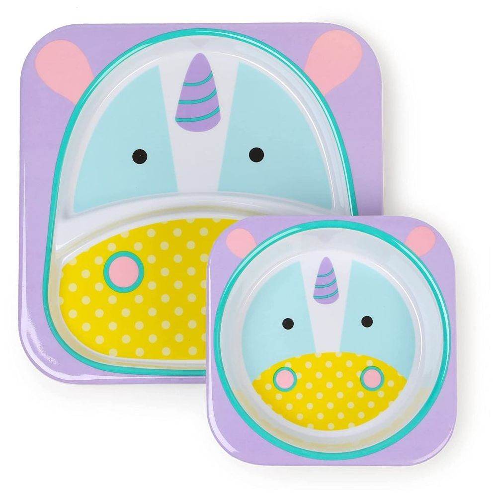 Skip Hop Zoo Melamine Plate And Bowl Set - Unicorn – BabyAmore