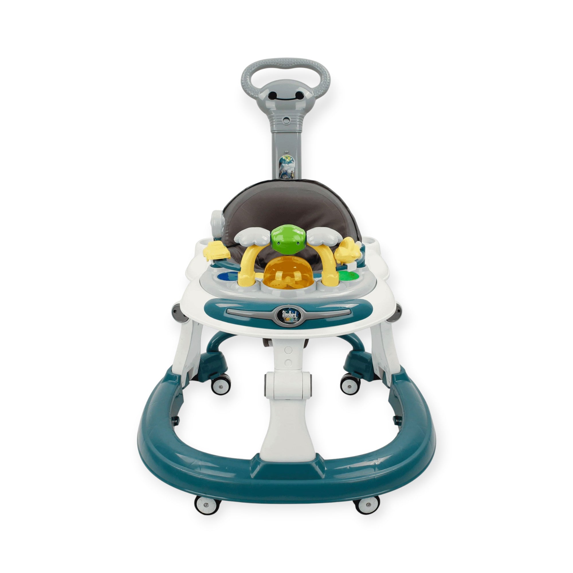 Steelbird Baby Walker With Parental Handle-Teal – BabyAmore