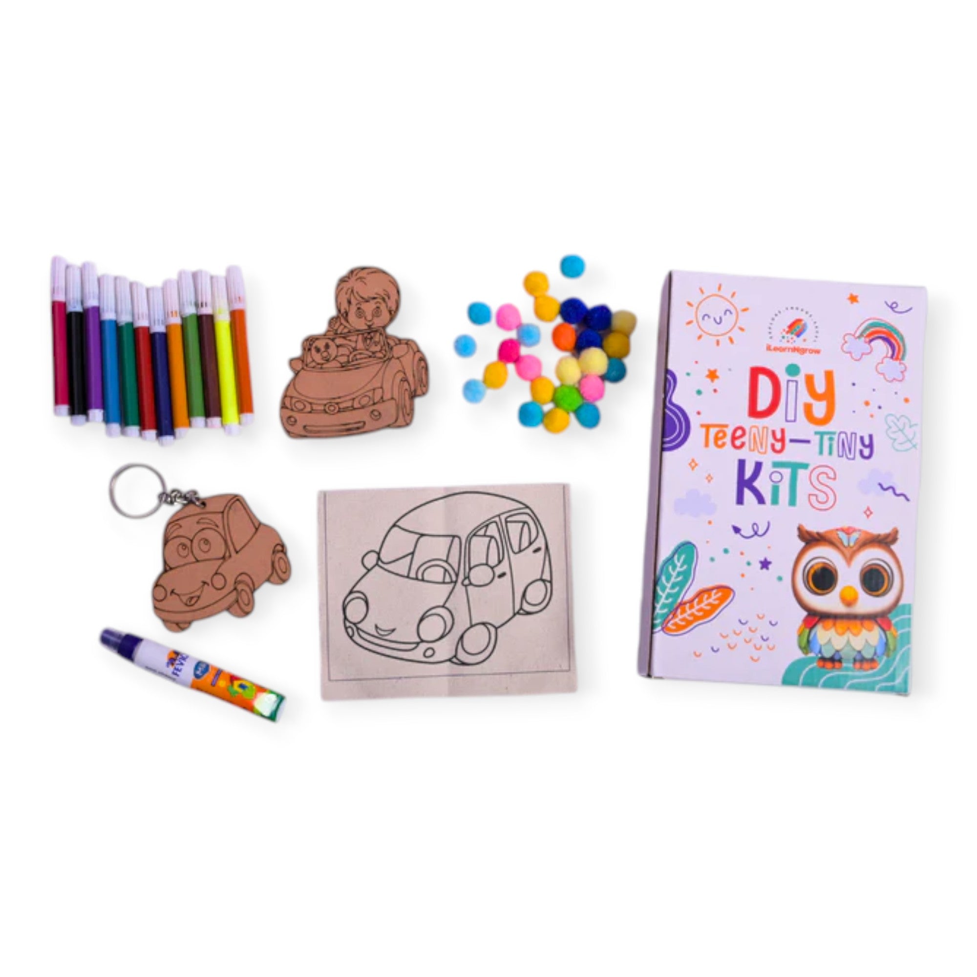 iLearnNgrow Teeny Tiny DIY Transport Painting Kit – BabyAmore